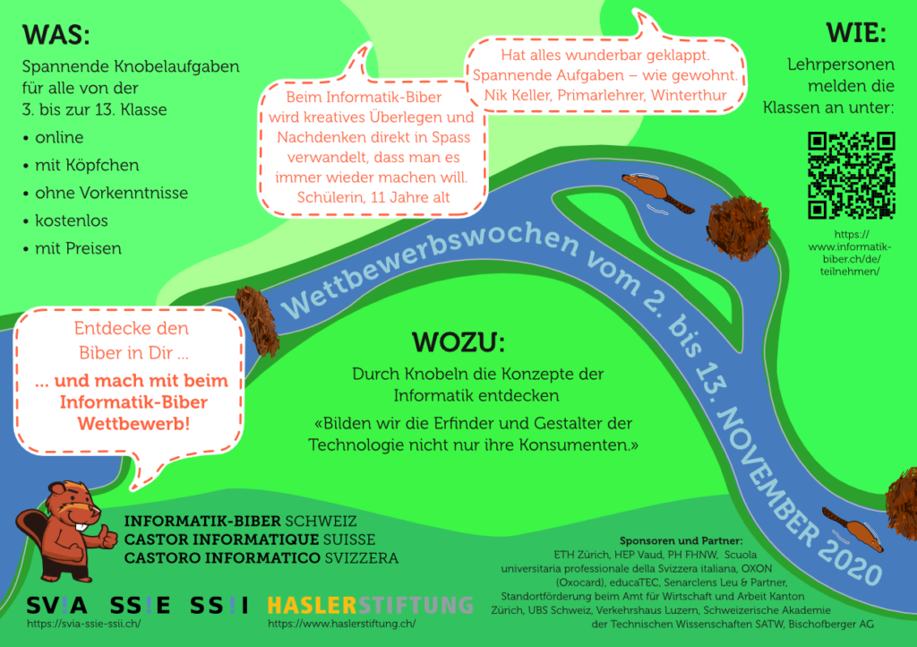 Beginn der elften Ausgabe des Informatik-Biber-Wettbewerbs - Informatik ...